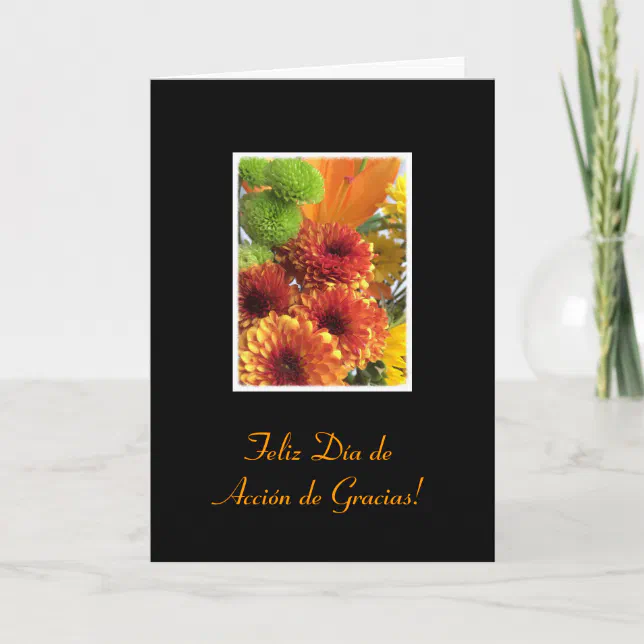 Spanish: Thanksgiving Holiday Card | Zazzle