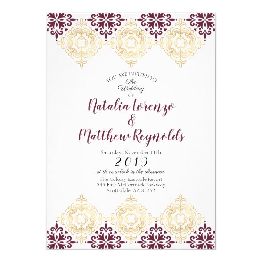 Spanish Tile Pattern Wedding Invitation | Zazzle.com