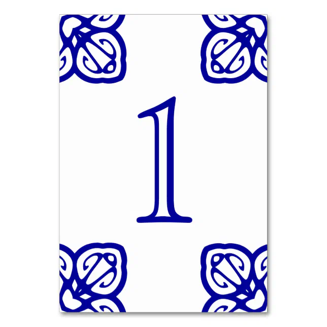 Spanish Tile Table Numbers | Zazzle