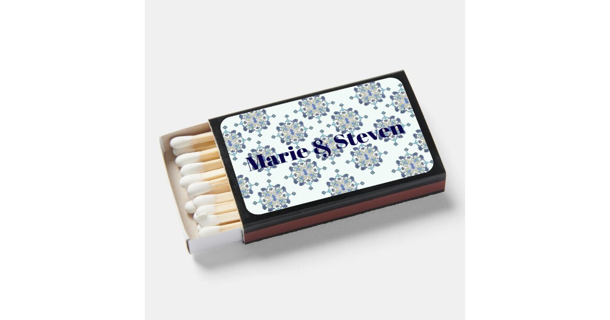 Spanish Tiles wedding Matchbox Matchboxes | Zazzle