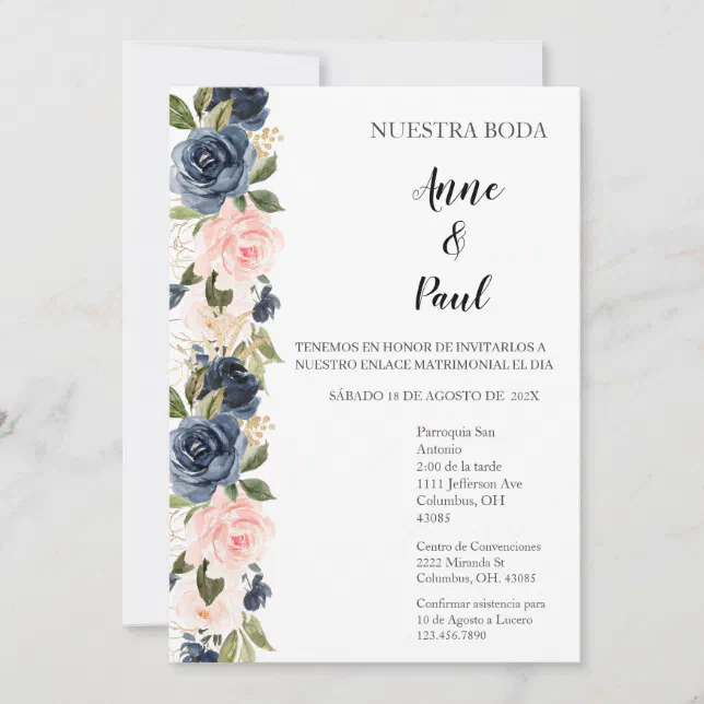 Spanish Wedding Invitation | Zazzle