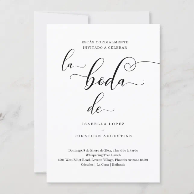 Spanish Wedding Invitation | Zazzle