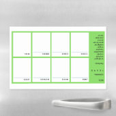 Spanish Weekly Planner with Common Verbs Magnetic Dry Erase Sheet | Zazzle