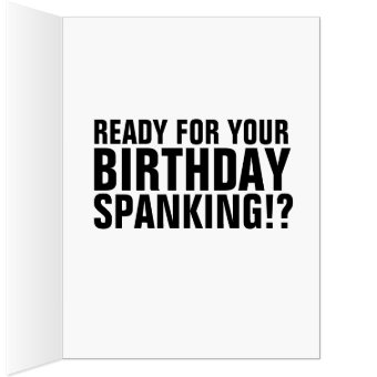 SPANKING COUPLE RETRO BIRTHDAY BIGGEST CARD | Zazzle