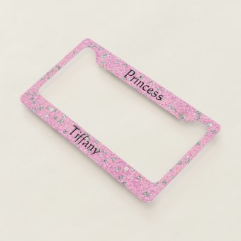 Sparkle and Bling Princess License Plate Frame | Zazzle