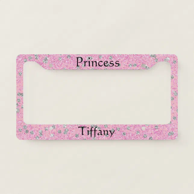 Sparkle and Bling Princess License Plate Frame | Zazzle