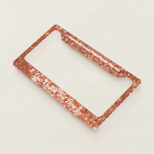 Sparkle Bling Queen Orange License Plate Frame | Zazzle