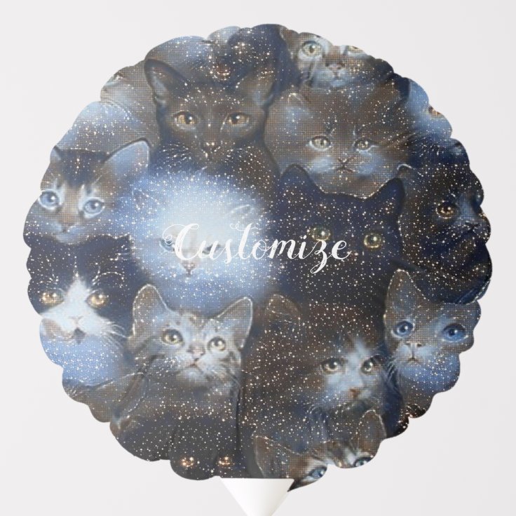 Sparkle Cats Balloon | Zazzle