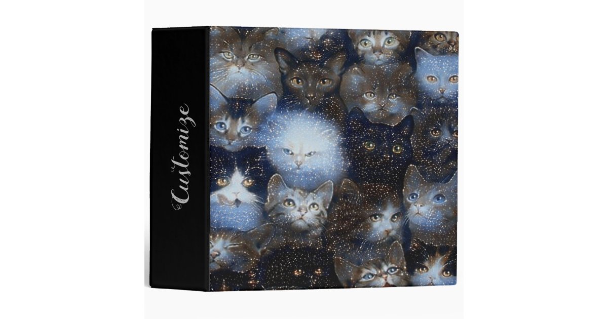 Sparkle Cats Binder | Zazzle