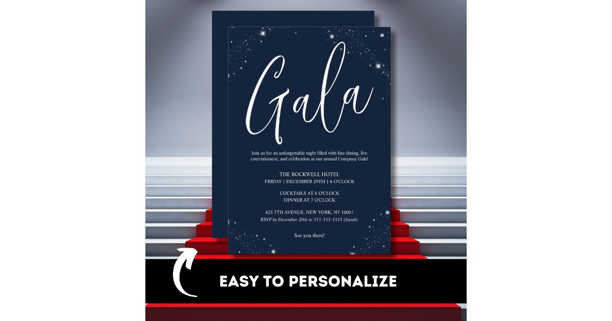 Sparkle Corporate Company Gala Event Invitation | Zazzle