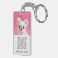 Sparkle | Custom Photo Social Media QR Code Keychain | Zazzle