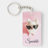 Sparkle | Custom Photo Social Media QR Code Keychain | Zazzle