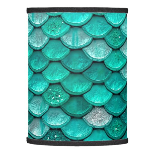 Sparkle Glitter Green Aqua Mermaid Scales Lamp Shade | Zazzle