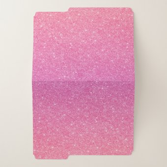 Sparkle Glitter Pink Blue Purple Ombre File Folder | Zazzle