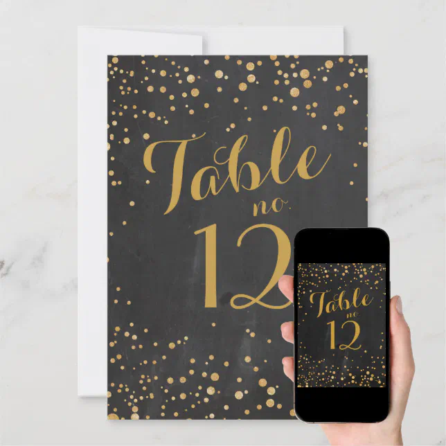 Sparkle Glitter Table Number Signs | Zazzle