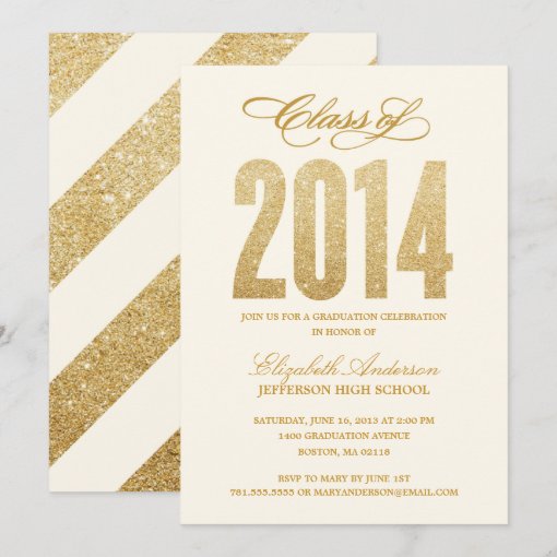 Sparkle Graduation Invitation | Zazzle