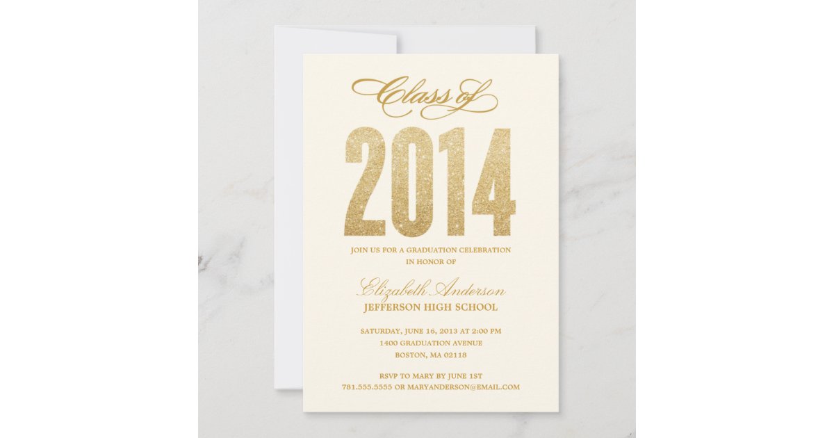 Sparkle Graduation Invitation | Zazzle