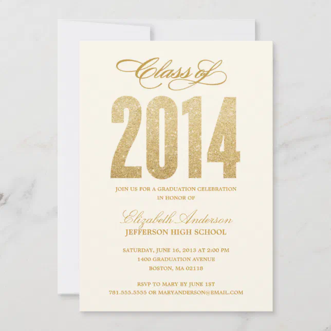 Sparkle Graduation Invitation | Zazzle