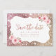 Sparkle rose gold glitter and floral Save The Date | Zazzle