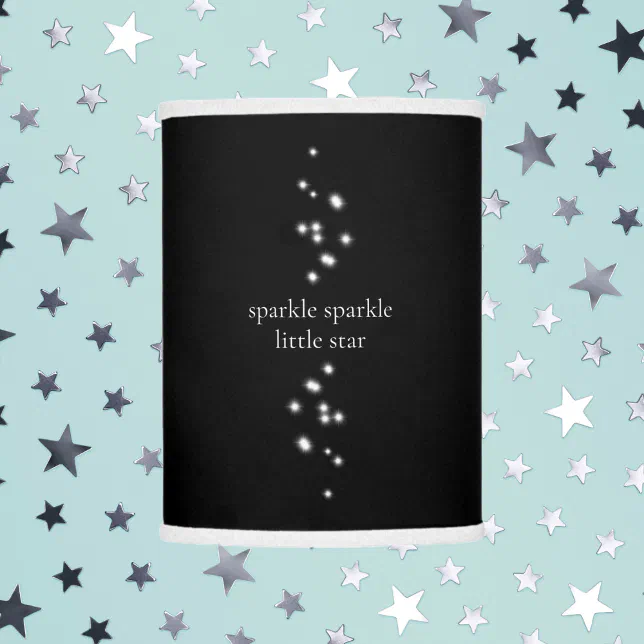 Sparkle Sparkle Little Star Black Starlight Lamp Shade | Zazzle