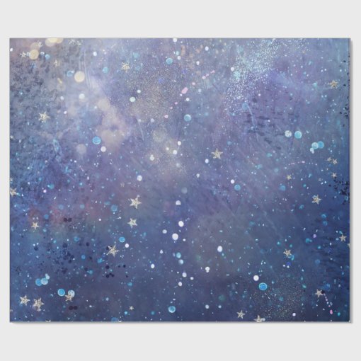 Sparkle Starry Night Wrapping Paper Roll | Zazzle