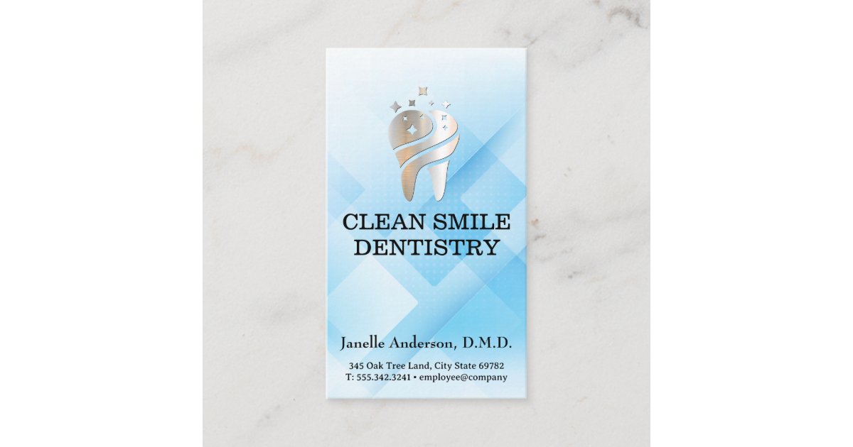 Sparkle Tooth Logo | Dentist Business Card | Zazzle