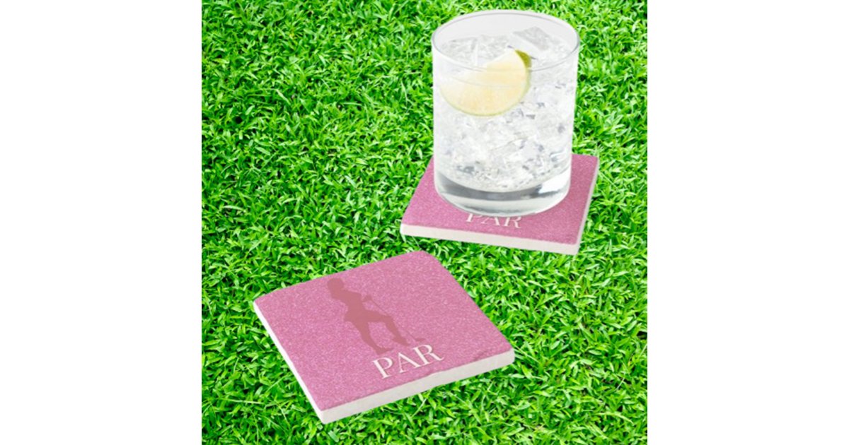 Sparkle Up Your Golf Game Stone Coaster | Zazzle