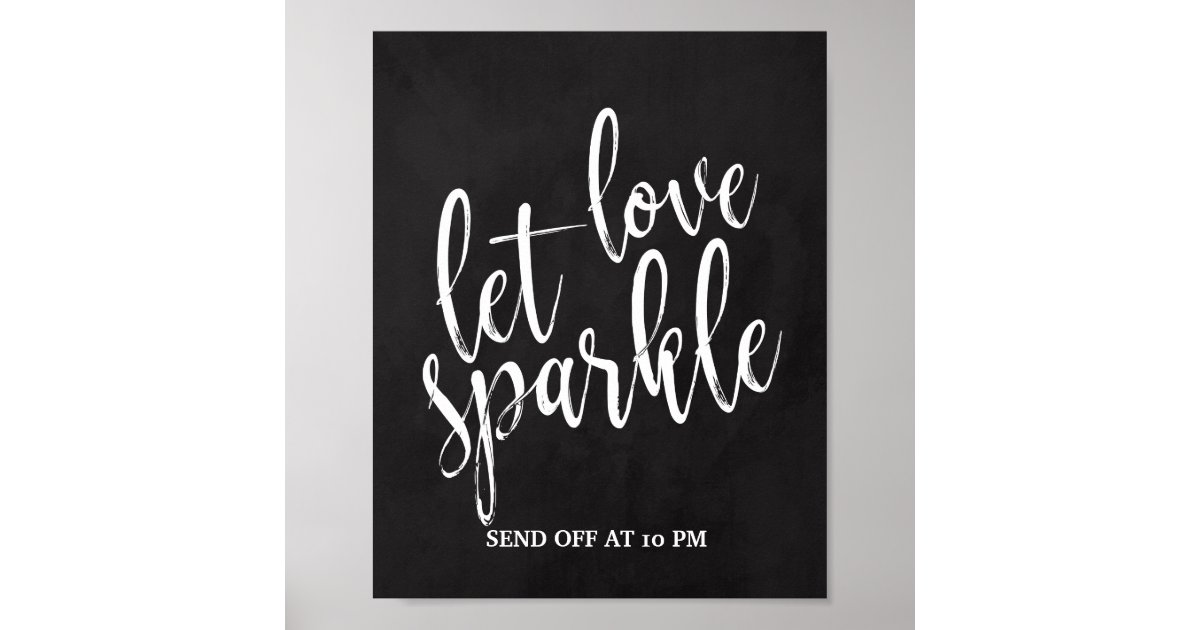Sparkler Send Off Chalkboard 8x10 Sign | Zazzle