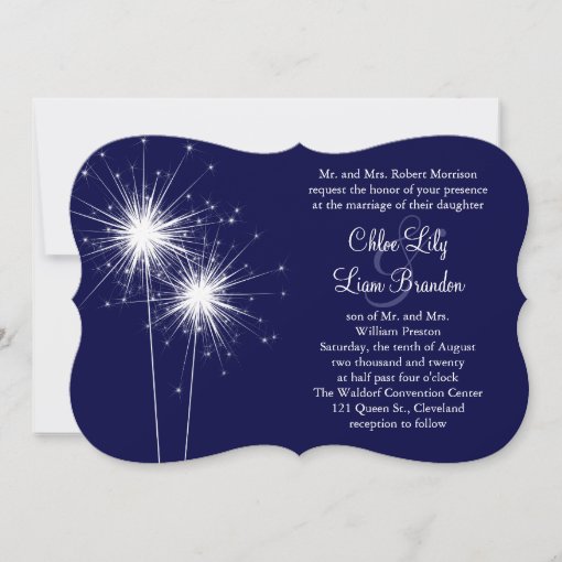 Sparkler Wedding Invitation 2 | Zazzle