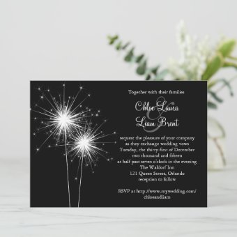 Sparkler Wedding Invitation 2 | Zazzle