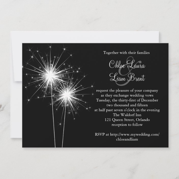 Sparkler Wedding Invitation 2 | Zazzle.com