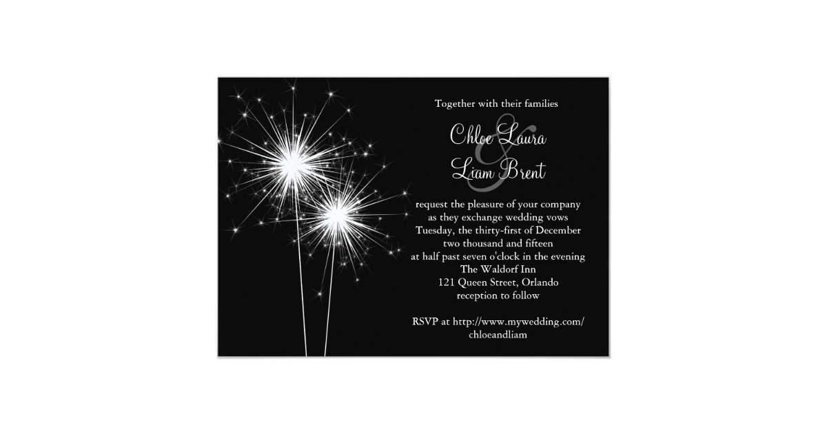 Sparkler Wedding Invitation 2 | Zazzle.com