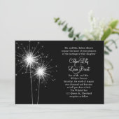 Sparkler Wedding Invitation (black) | Zazzle