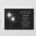 Sparkler Wedding Invitation (black) | Zazzle
