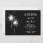 Sparkler Wedding Invitation (black) | Zazzle