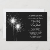Sparkler Wedding Invitation (black) | Zazzle