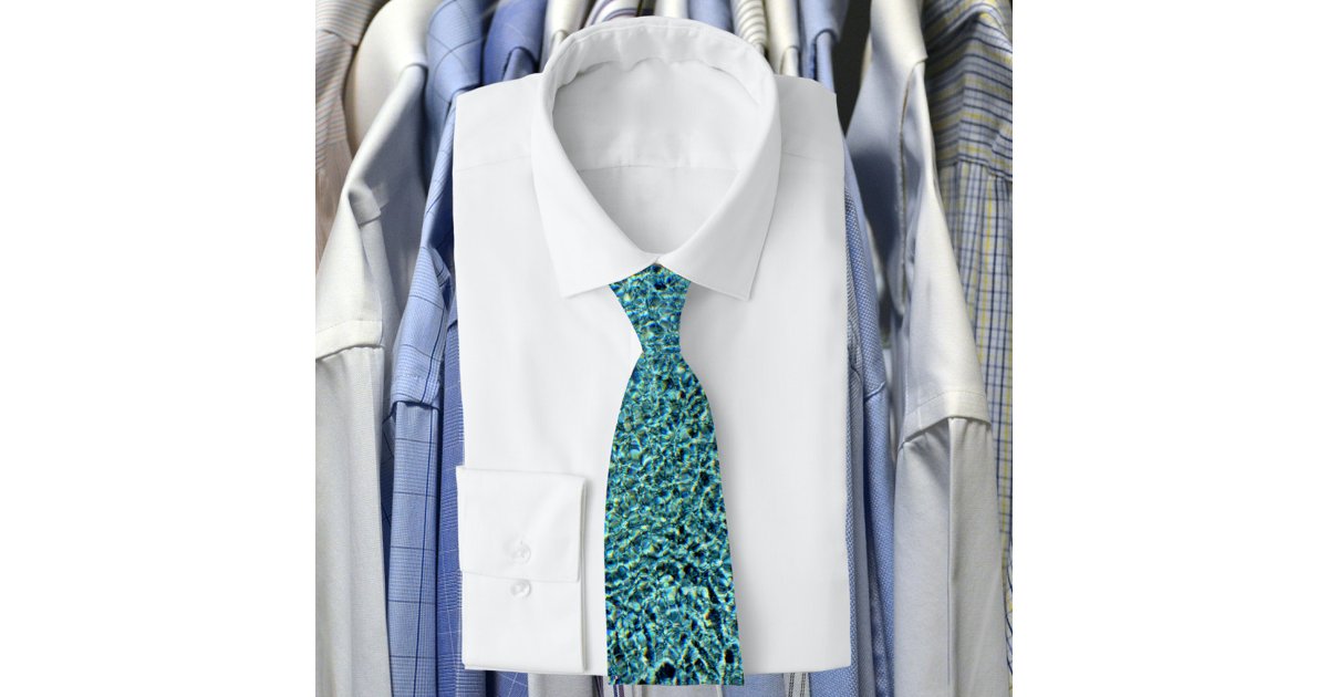 Sparkling Aqua Blue Water Neck Tie | Zazzle