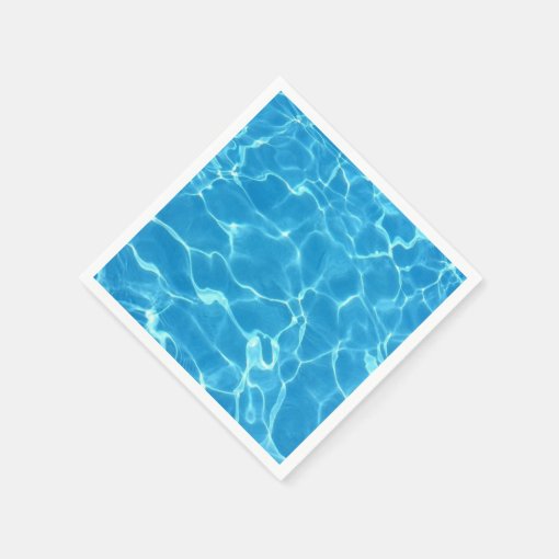 Sparkling Blue Swimming Pool Blue Water Aquatic Paper Napkins | Zazzle
