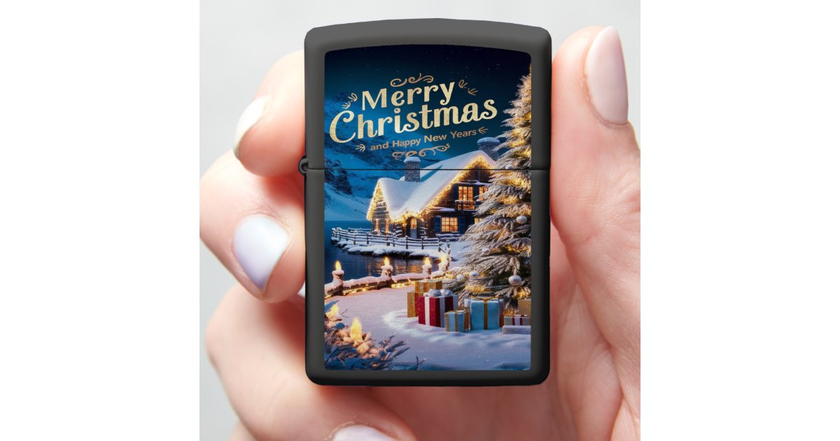 Sparkling Christmas Tree Delights Zippo Lighter | Zazzle