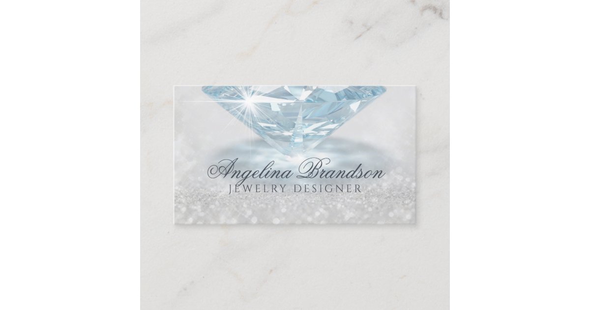 Sparkling Diamond Jeweler Jewelry Designer Card | Zazzle