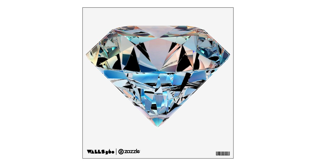 Sparkling diamond wall decal | Zazzle