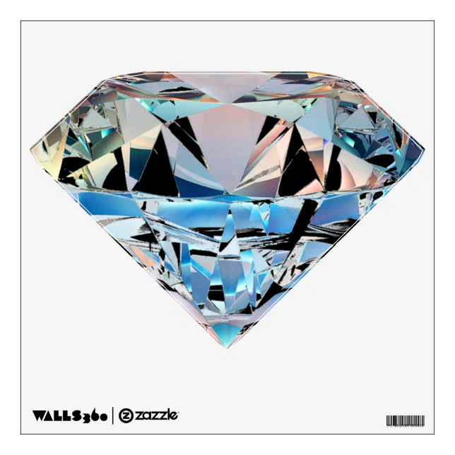 Sparkling diamond wall decal | Zazzle