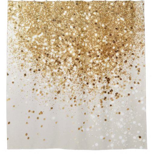 Sparkling Gold Glitter Glam #2 Shower Curtain | Zazzle