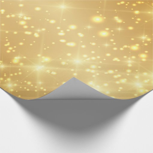 Sparkling Gold Wrapping Paper | Zazzle