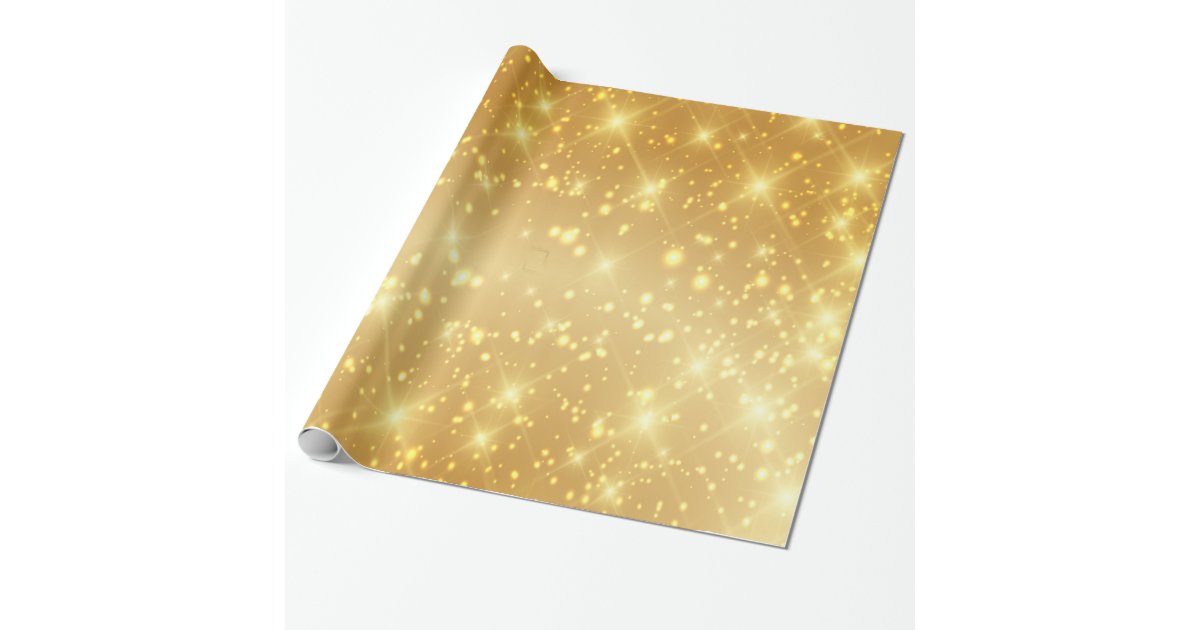 Sparkling Gold Wrapping Paper | Zazzle
