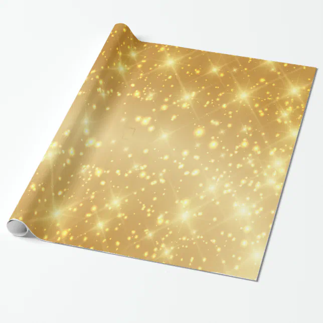 Sparkling Gold Wrapping Paper | Zazzle