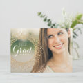 Sparkling Grad Photo Card | Zazzle