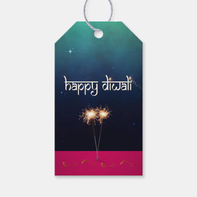 Sparkling Happy Diwali - Gift Tag | Zazzle