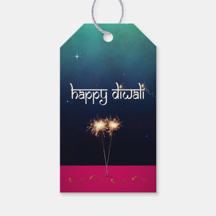Sparkling Happy Diwali - Gift Tag | Zazzle
