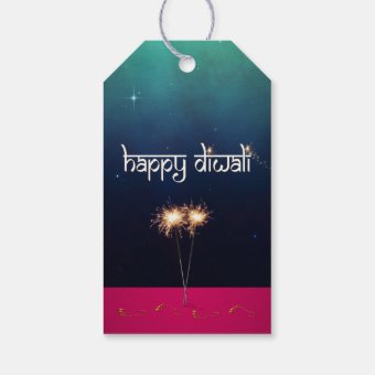 Sparkling Happy Diwali - Gift Tag | Zazzle